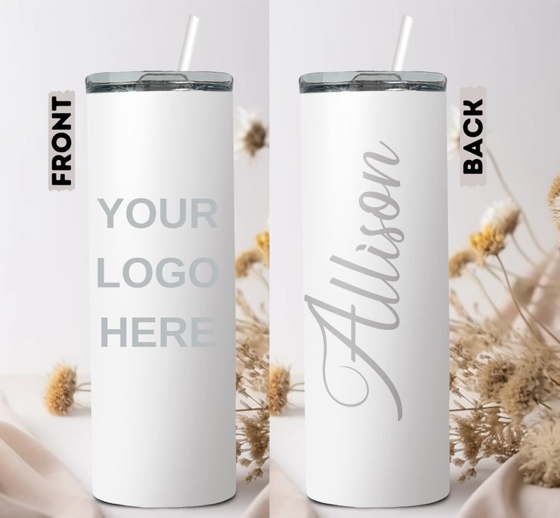 Personalized 20oz Tumbler ADD YOUR LOGO Custom Laser Engraved Cup ...
