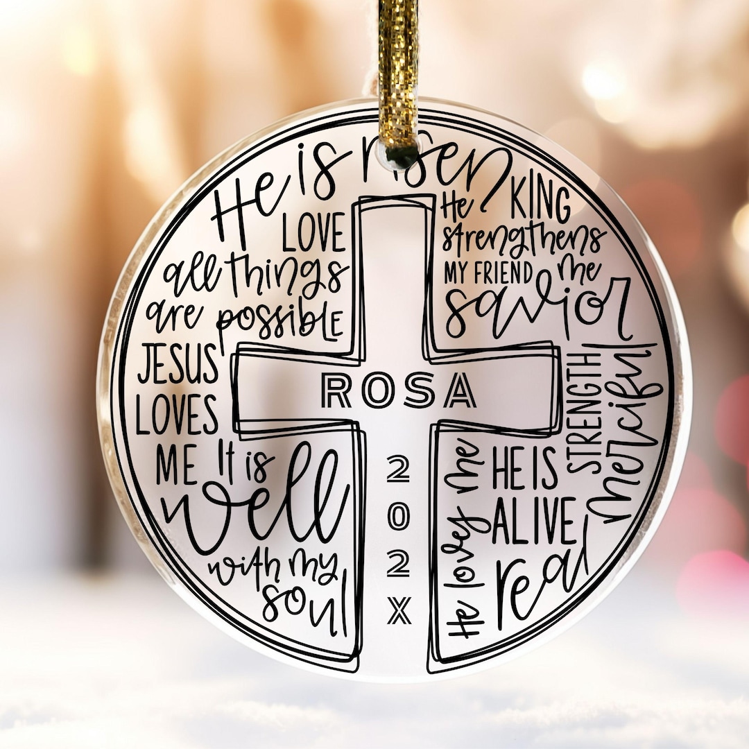 Faith Ornament, Bible Verse Ornament, Custom Faith Ornament, Christian ...