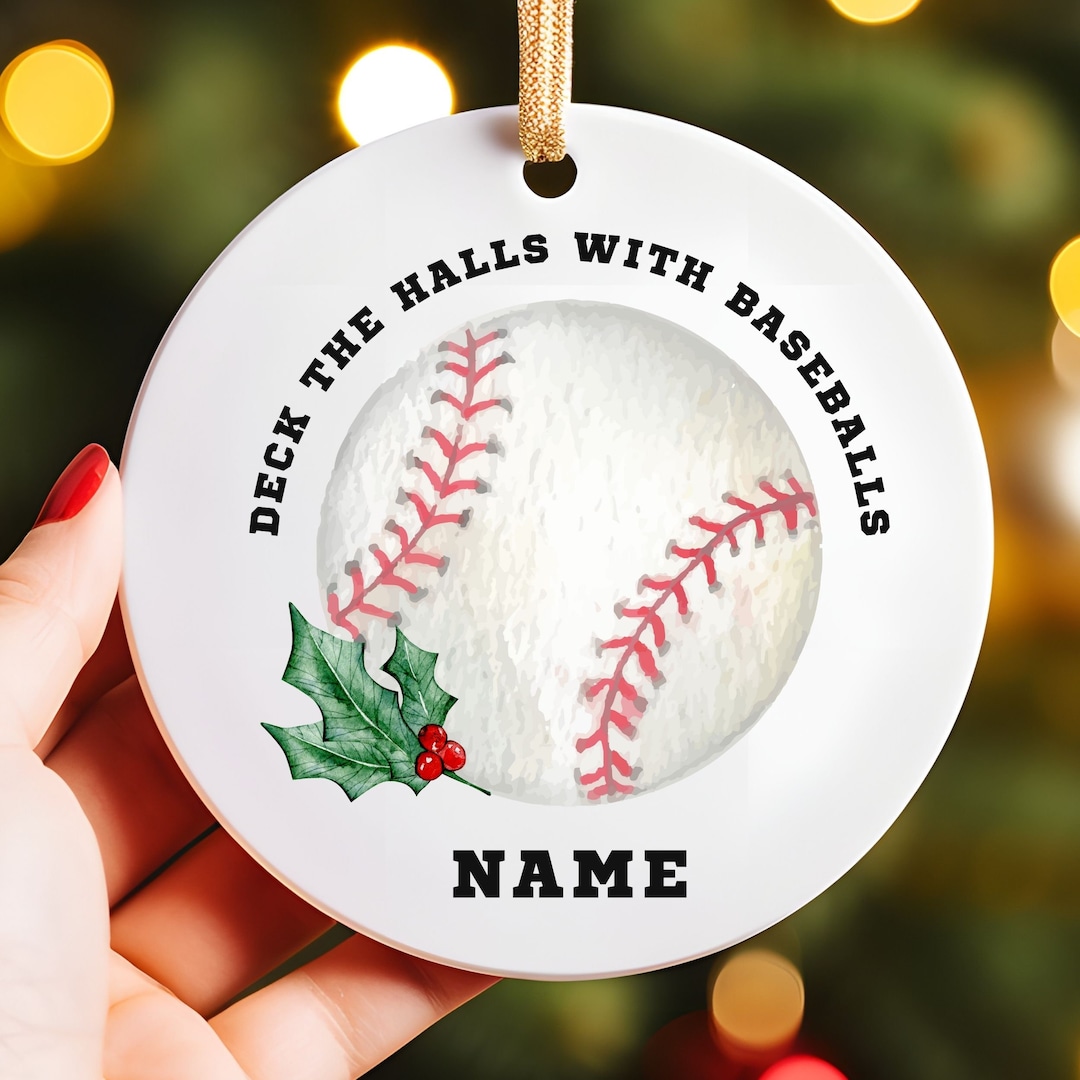 Personalized Baseball Christmas Tree Ornaments, Baseball Lover Gift ...