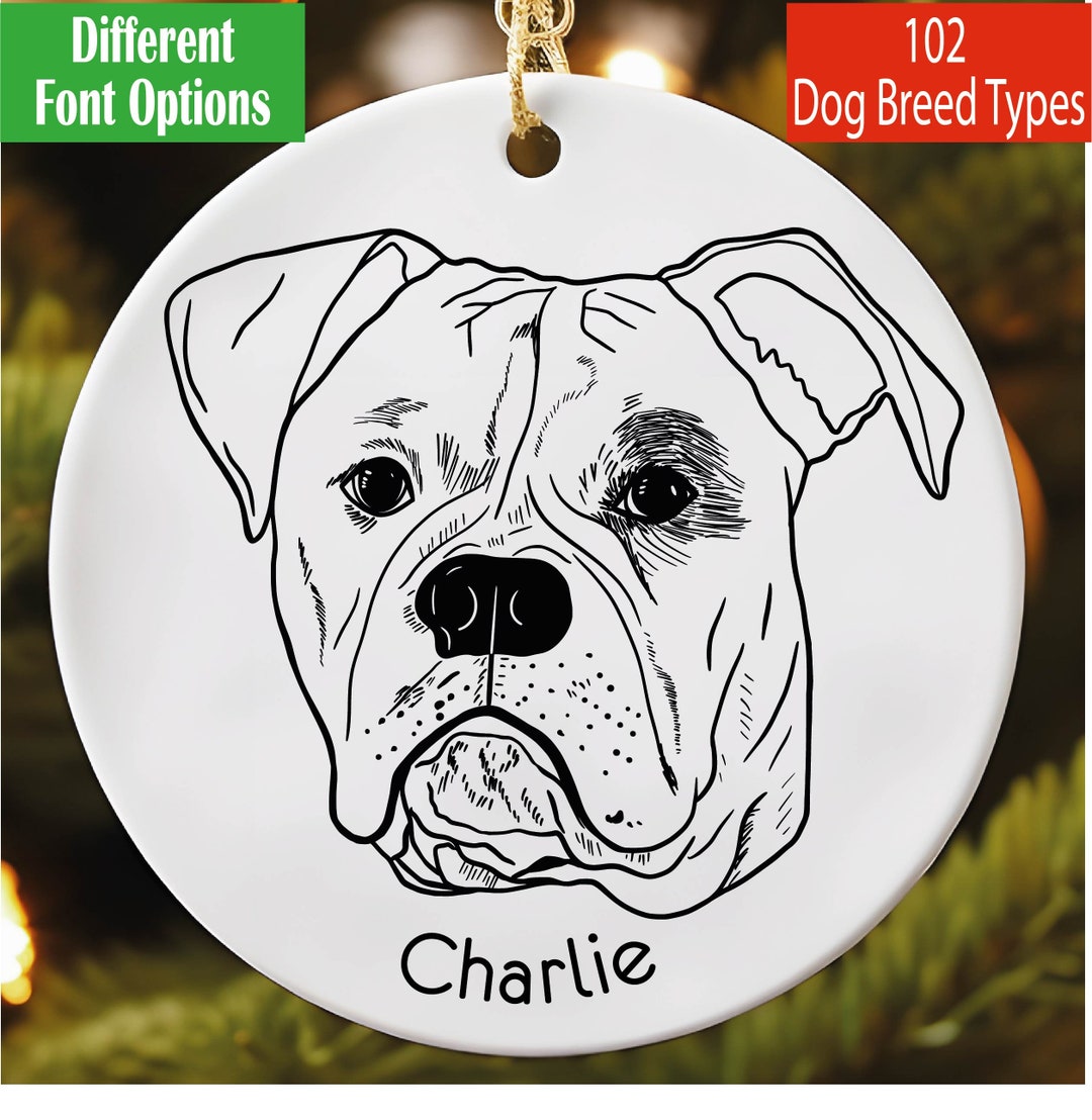 Custom Dog Face Ornament: Pet Memorial Gift - Etsy