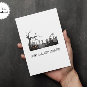 Printable Halloween Card Set: 6 Fun Designs (digital Download) - Etsy