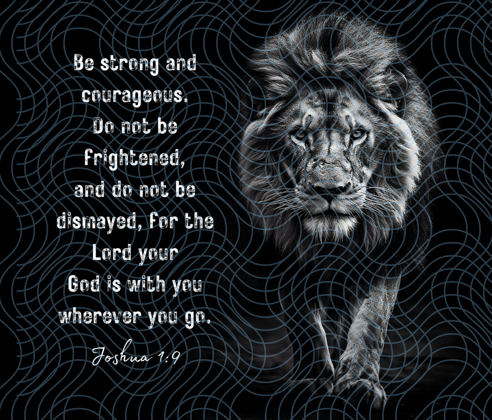 Lion Joshua 1:9 Bible Verse PNG Design for 20oz Tumbler - Etsy