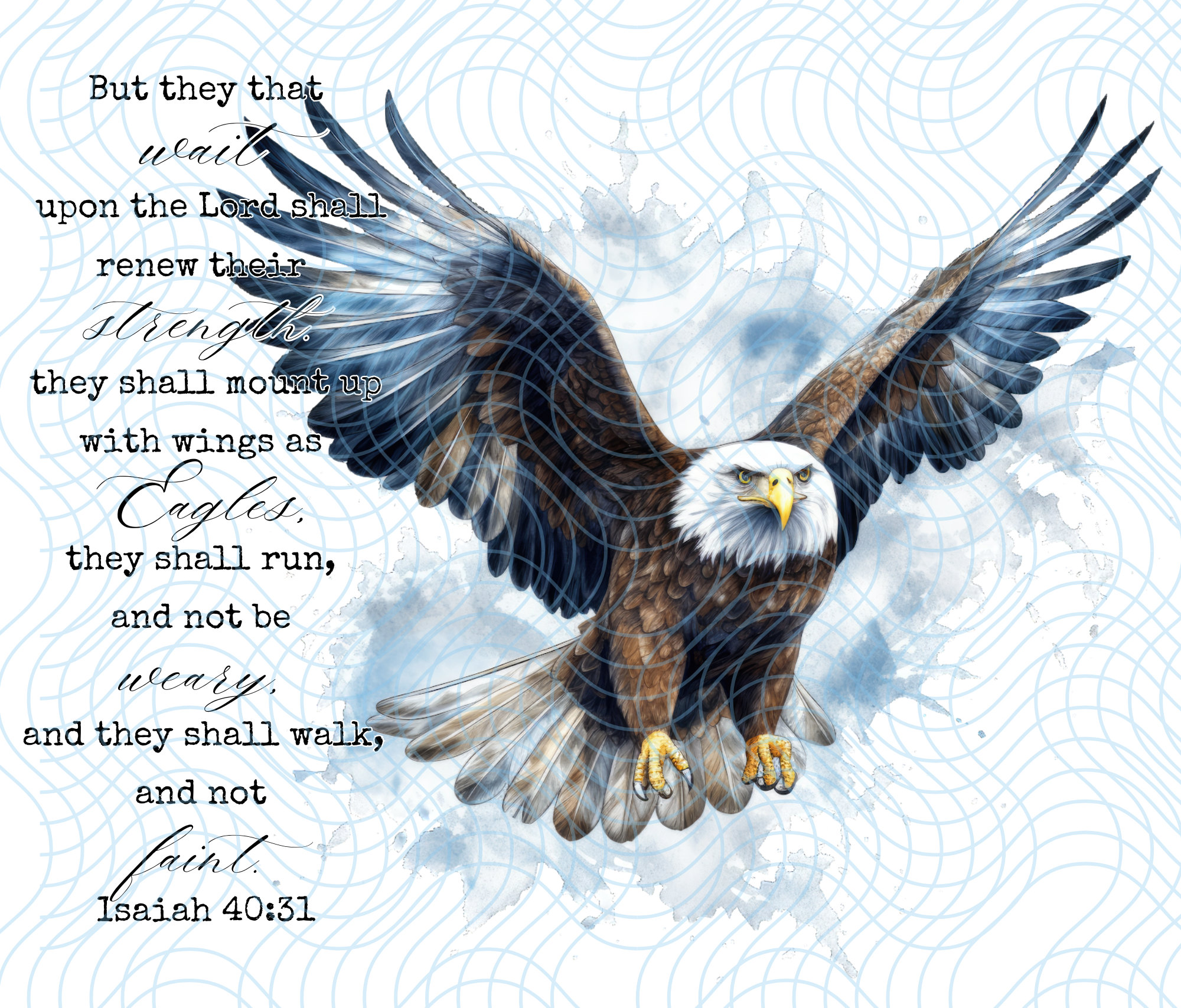 Eagle Isaiah 40:31 PNG Design for 20oz Tumbler (sublimation) - Etsy