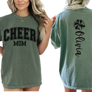 Custom Cheer Mom Shirt With Name, Personalized Cheer Mama Tshirt ...