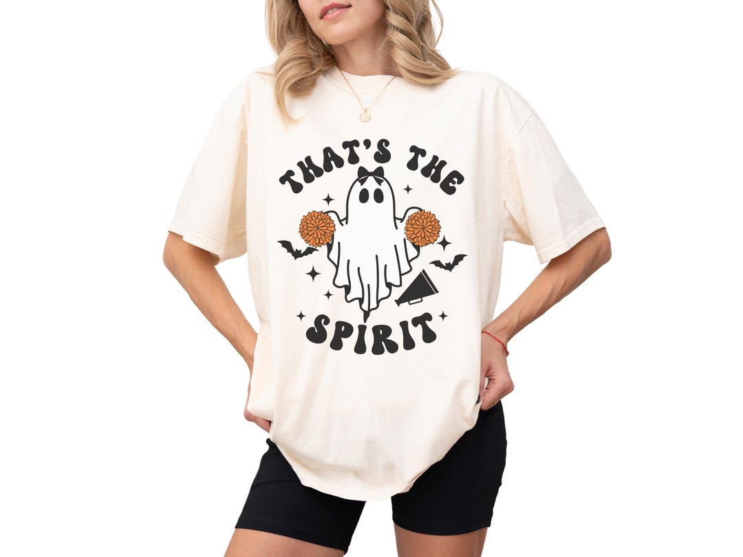 Halloween Cheer Shirt Cheerleader Ghost Shirt Cheer Mom Shirt ...