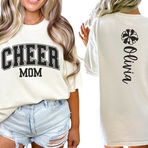 Custom Cheer Mom Shirt With Name, Personalized Cheer Mama Tshirt ...