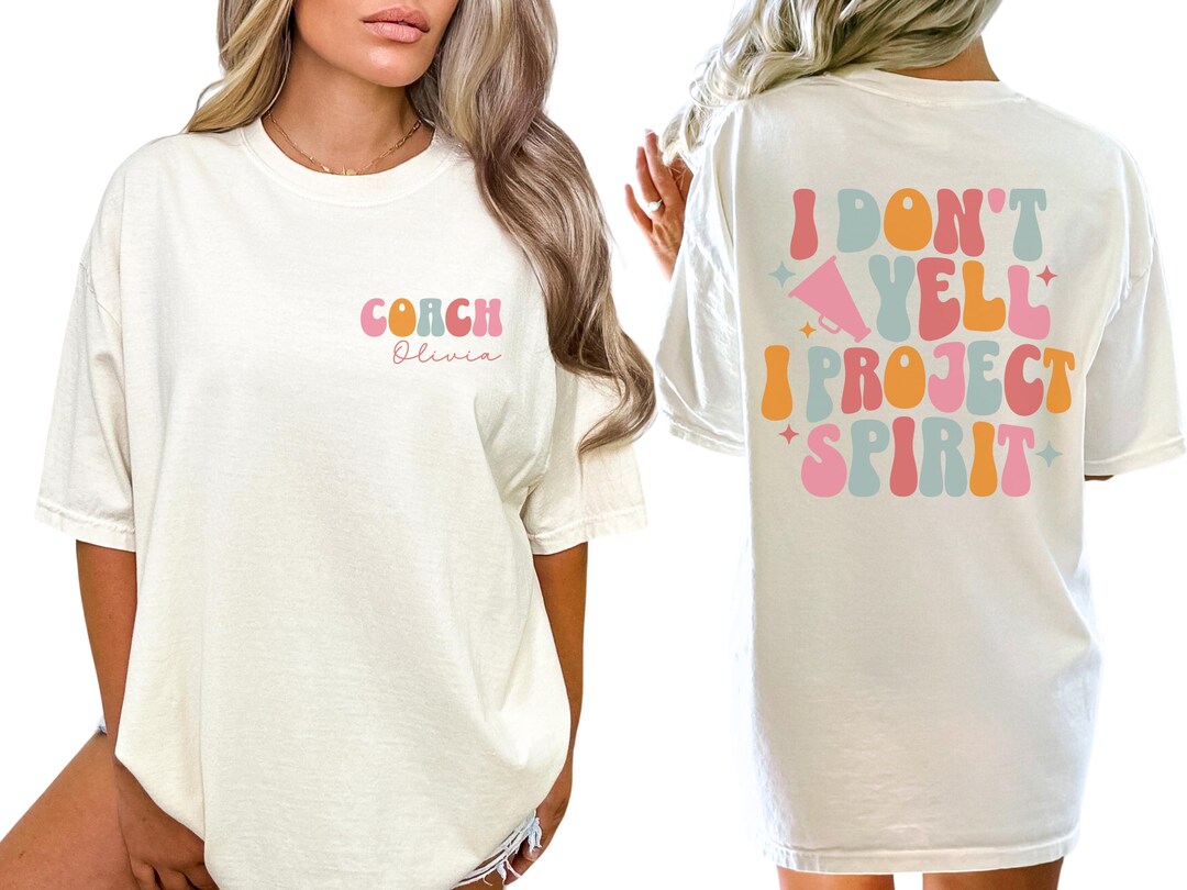 Custom Cheer Coach Shirt With Name, Personalized Cheerleader Coach ...