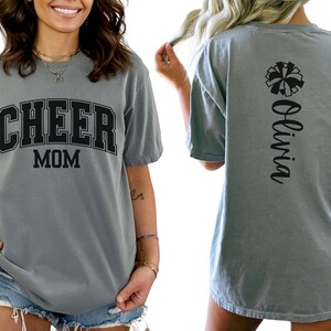 Custom Cheer Mom Shirt With Name, Personalized Cheer Mama Tshirt ...