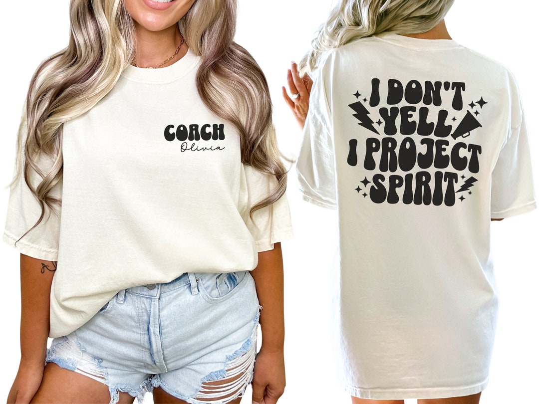 Custom Cheer Coach Shirt With Name, Personalized Cheerleader Coach ...