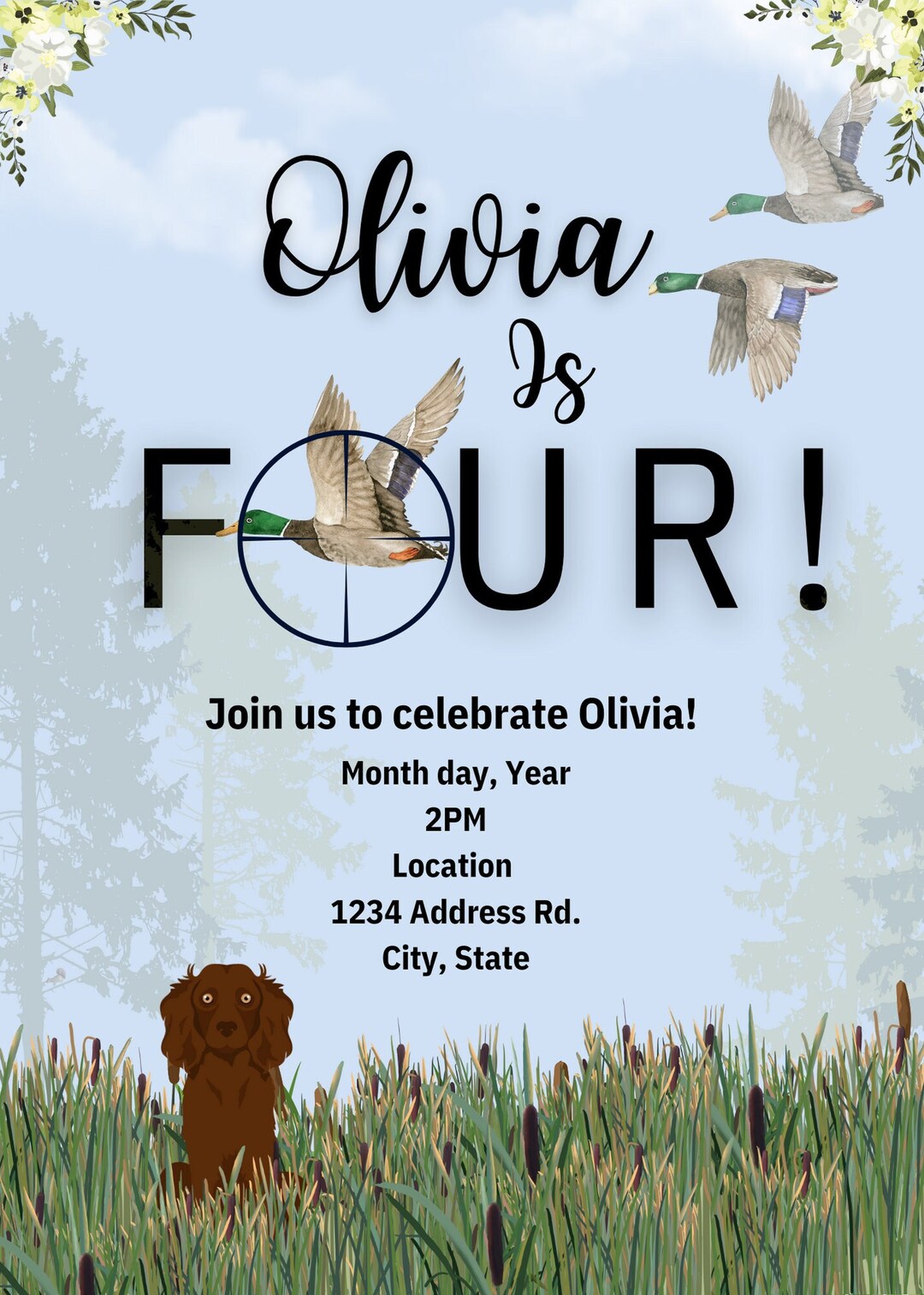 Duck Hunting Party Invitation Template - Etsy