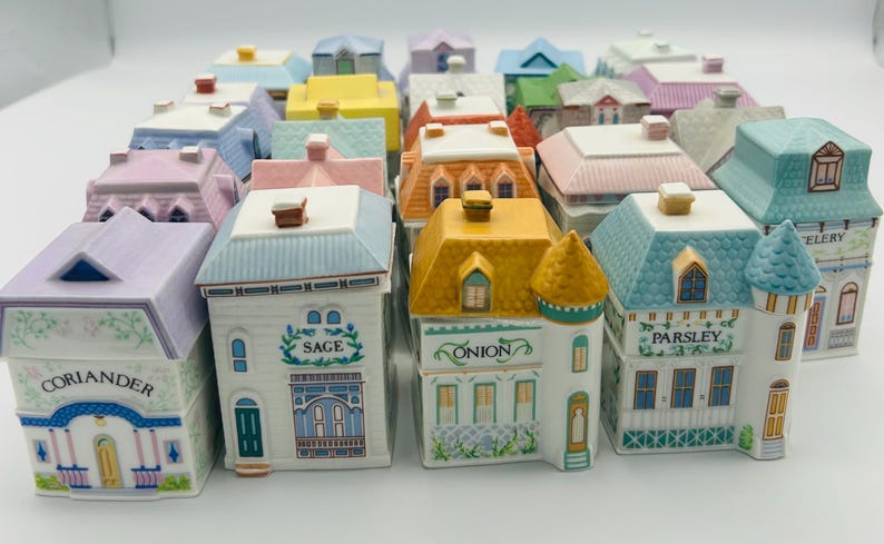 Lenox Spice Village 24 Piece Full Set : Hand-painted Porcelain Cottage ...