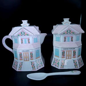 Lenox Spice Village Creamery ,confectionery Sugar & Creamer Set, Salt ...