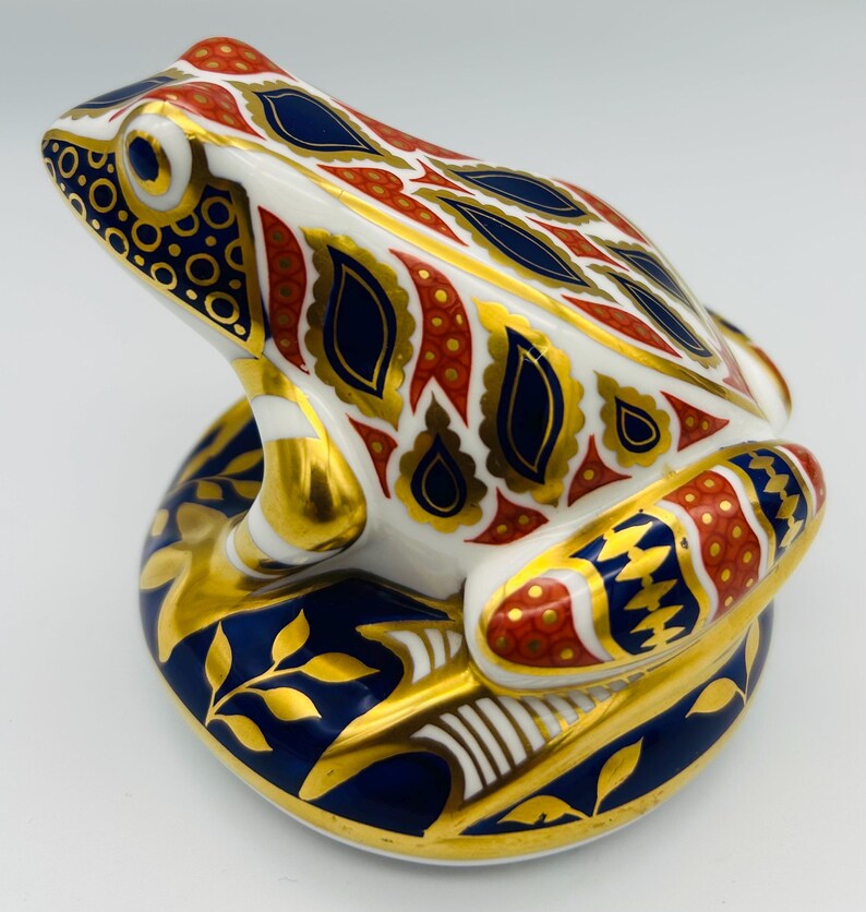 Royal Crown Derby Gold Gilt Imari Frog English Porcelain Paperweight - Etsy