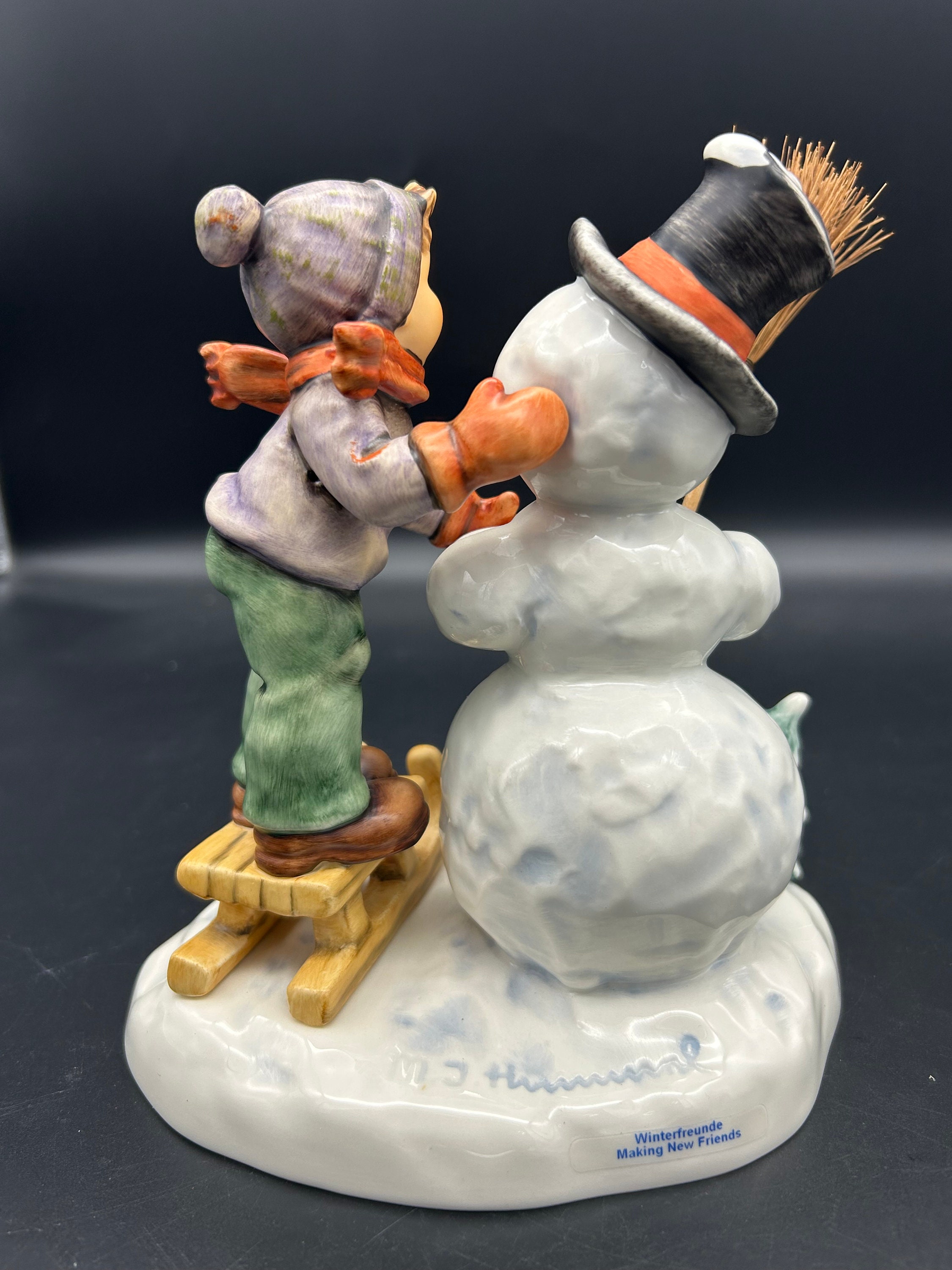Goebel Hummel Large Rare 2002 MAKING NEW FRIENDS Snowman - Etsy
