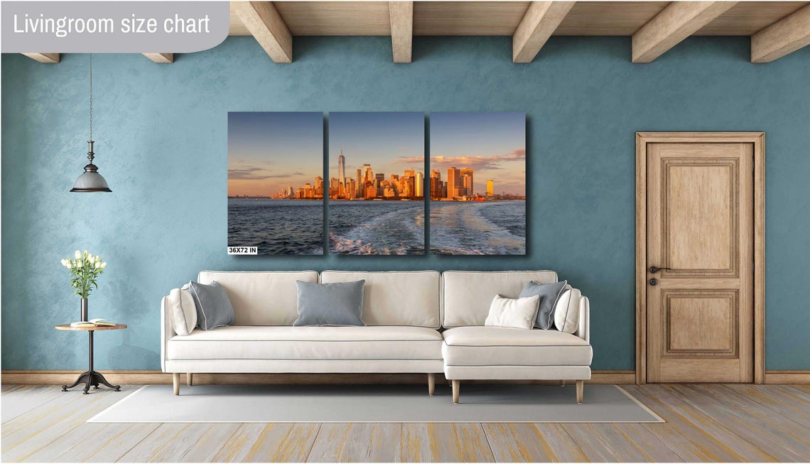 New York City, Leaving Manhattan, Skyline NYC, Sunset Ferry; City ...