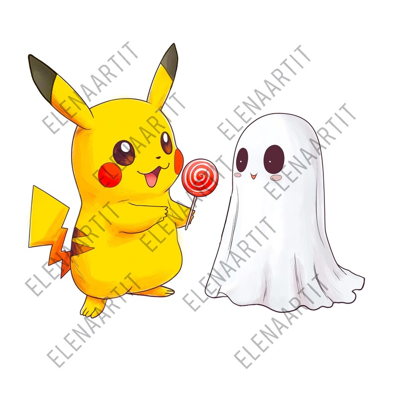 Pikachu Clipart Set Png, Pokemon Anime, Halloween Digital, Halloween ...