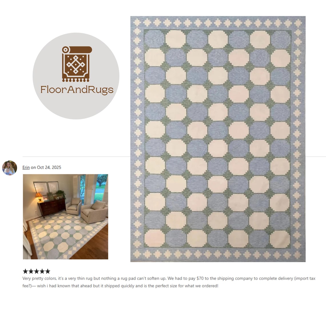 Handmade Flat Weave Rug, Custom Size Area Dhurrie,home & Living Room ...