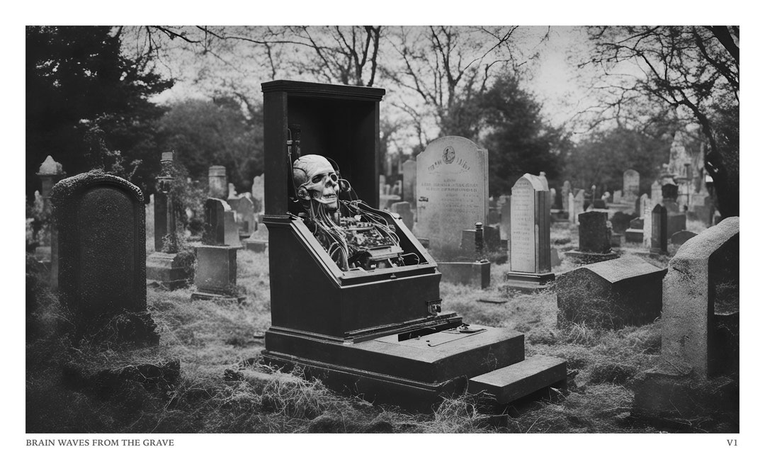 Brain Waves From the Grave V1 4x7 Giclee Print on Hahnemuehle Photo Rag ...