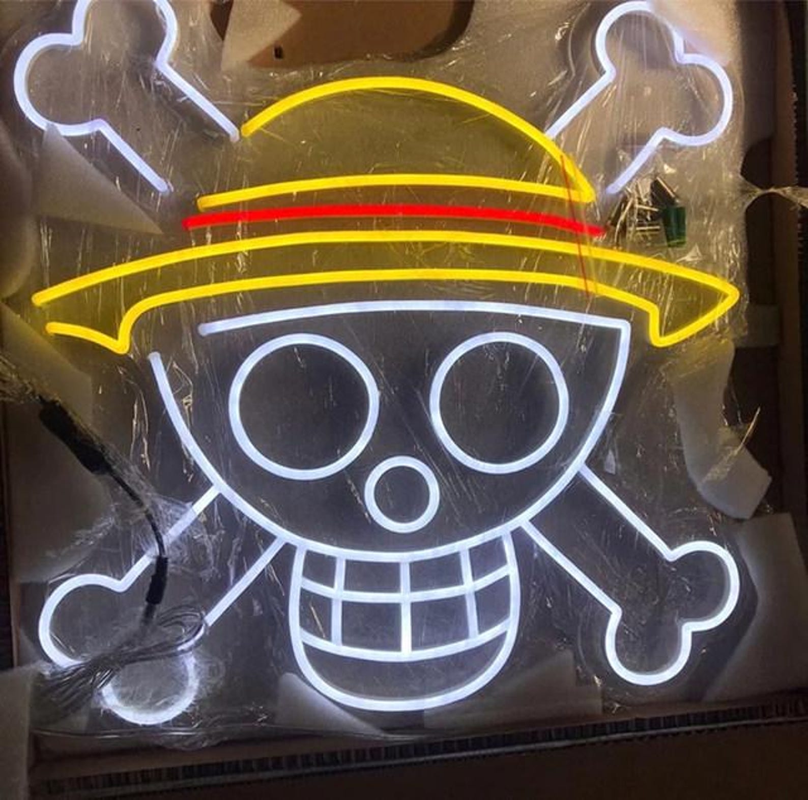 One Piece Neon Sign One Piece Skull Neon Sign Pirate Neon Sign Bedroom ...