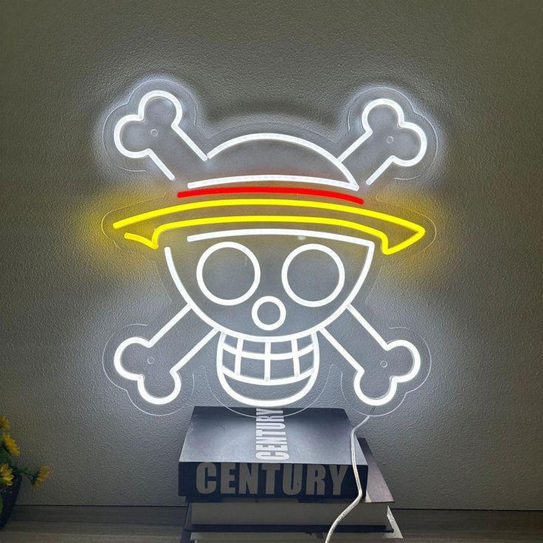 One Piece Neon Sign One Piece Skull Neon Sign Pirate Neon Sign Bedroom ...