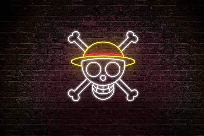 One Piece Neon Sign One Piece Skull Neon Sign Pirate Neon Sign Bedroom ...