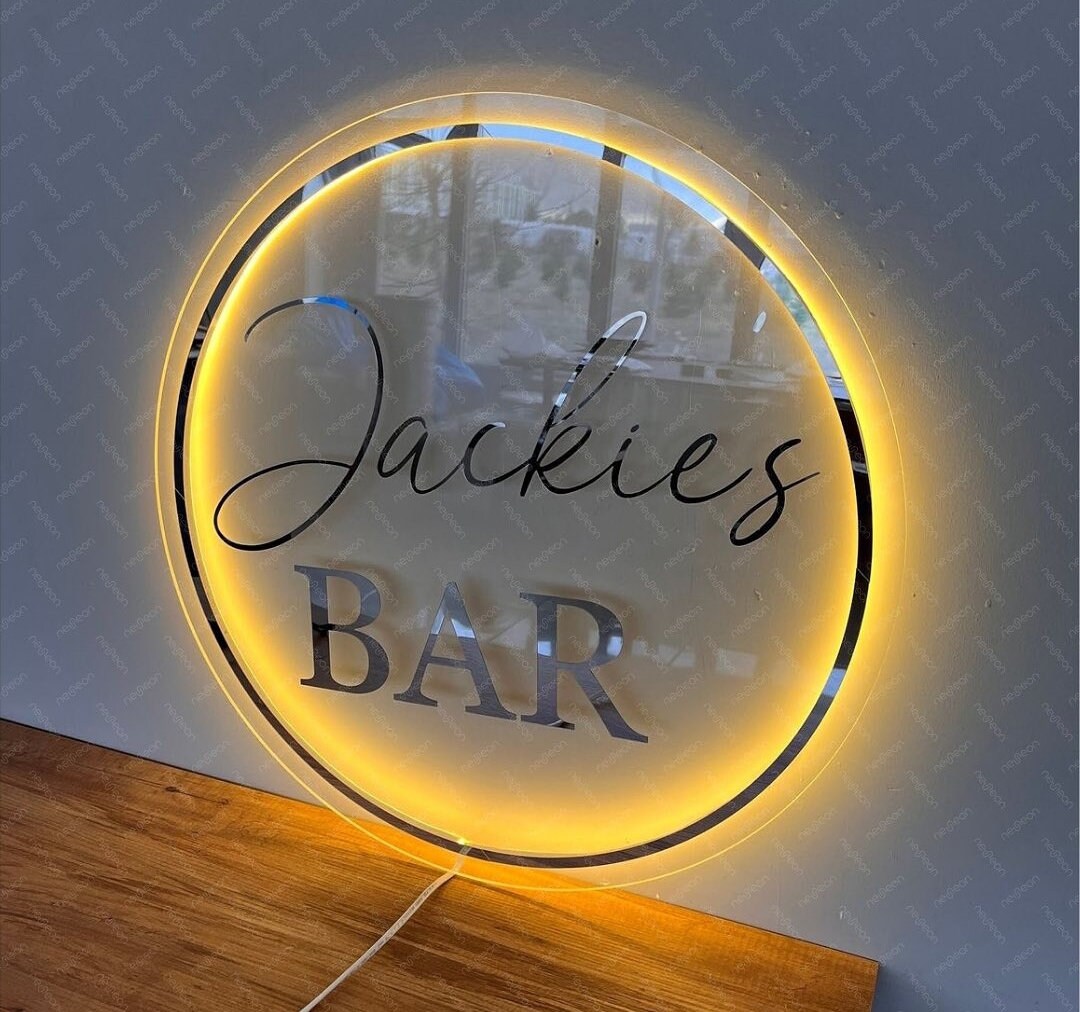 Personalized Sign With Laser Cut Neon Light - Etsy