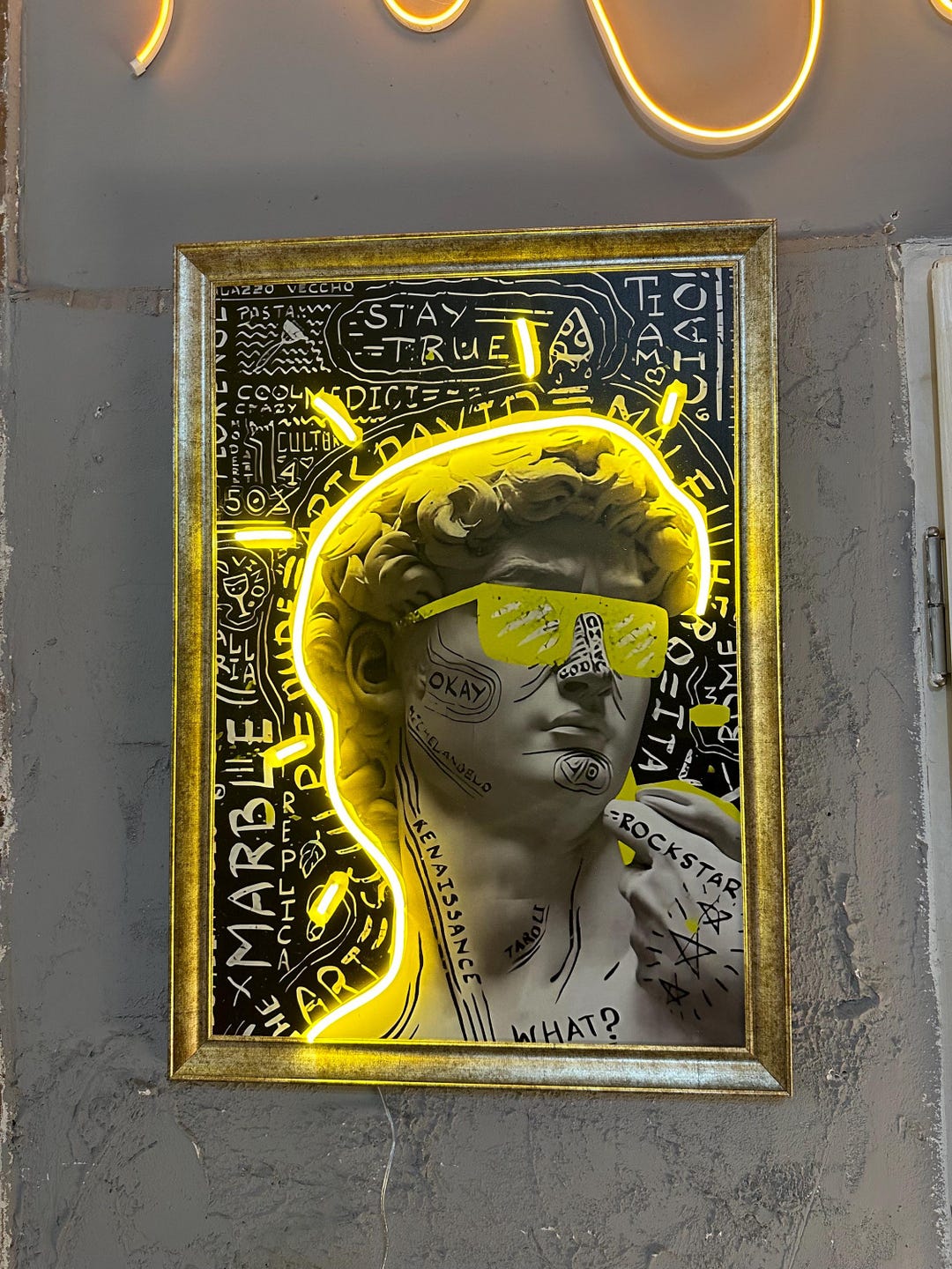 POP Art Painting Neon Sign Mona Lisa Neon Sign Wall Decor Home Art ...