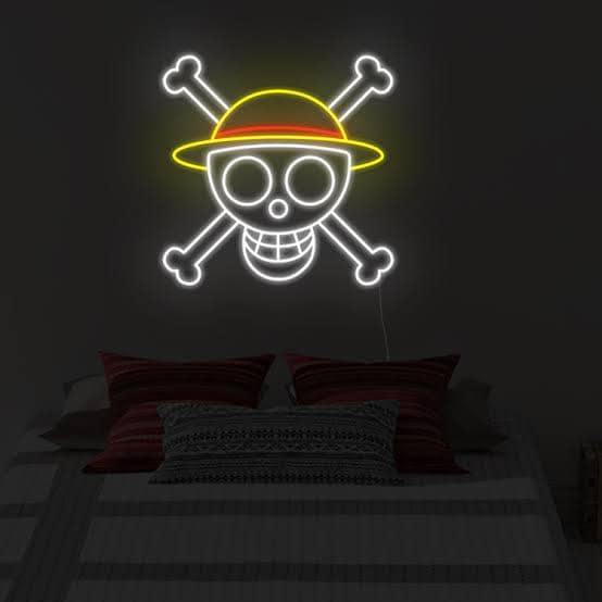 One Piece Neon Sign One Piece Skull Neon Sign Pirate Neon Sign Bedroom ...