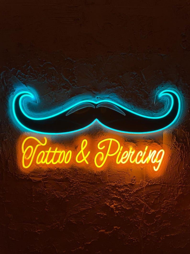 Tattoo Neon Sign Wall Art Decor Piercing Neon Sign Game Room Neon Sign ...