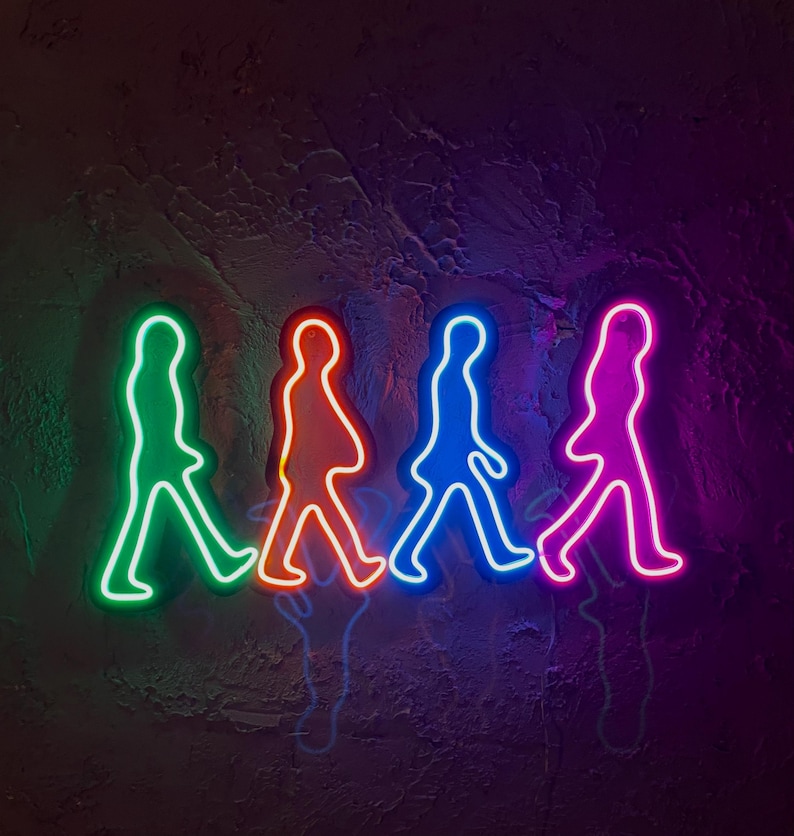 The Beatles Neon Sign Beatles Neon Custom Neon Sign Wall Decor Neon ...