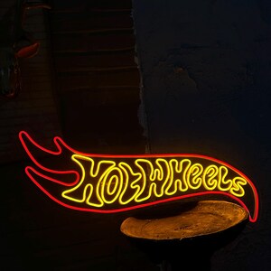 Hot Wheels Neon Sign Car Logo Neon Sign for Garage Lovers Gifts for Dad ...