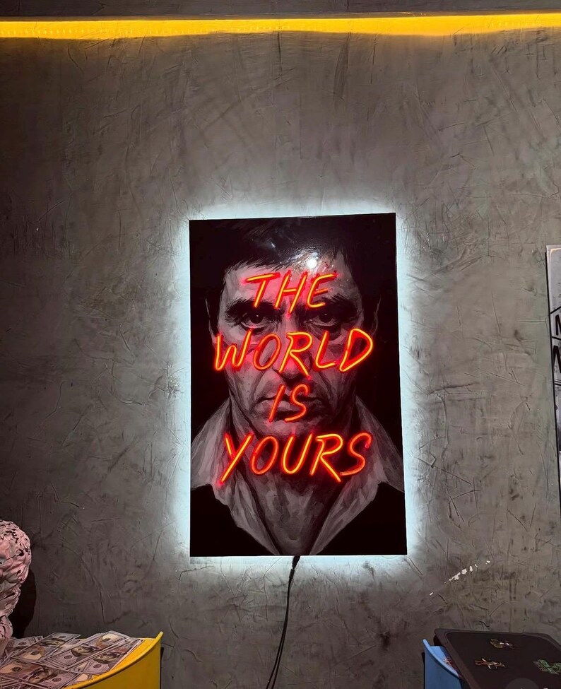 POP Art Painting Neon Sign Mona Lisa Neon Sign Wall Decor Home Art ...