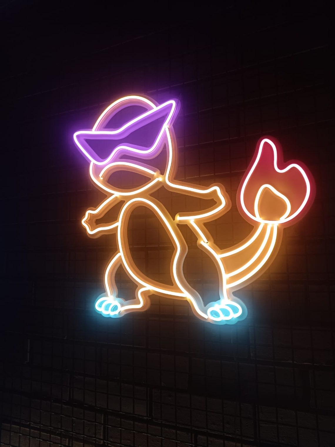 Neon Charmander Neon L Custom Neon Sign Wedding Signs Name Neon Sign ...