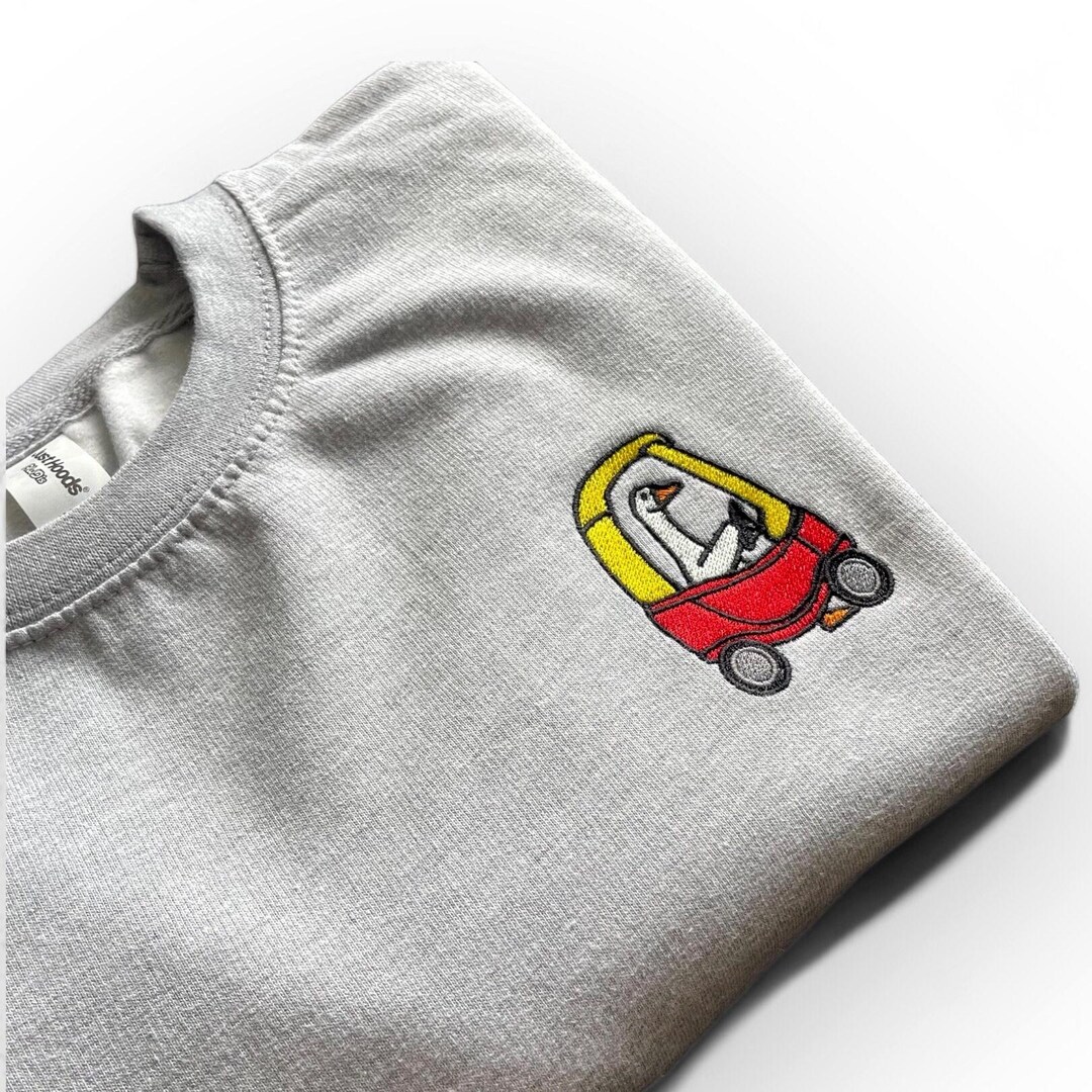 Embroidered Silly Goose Sweatshirt: 90s Car, Funny Crewneck Jumper ...