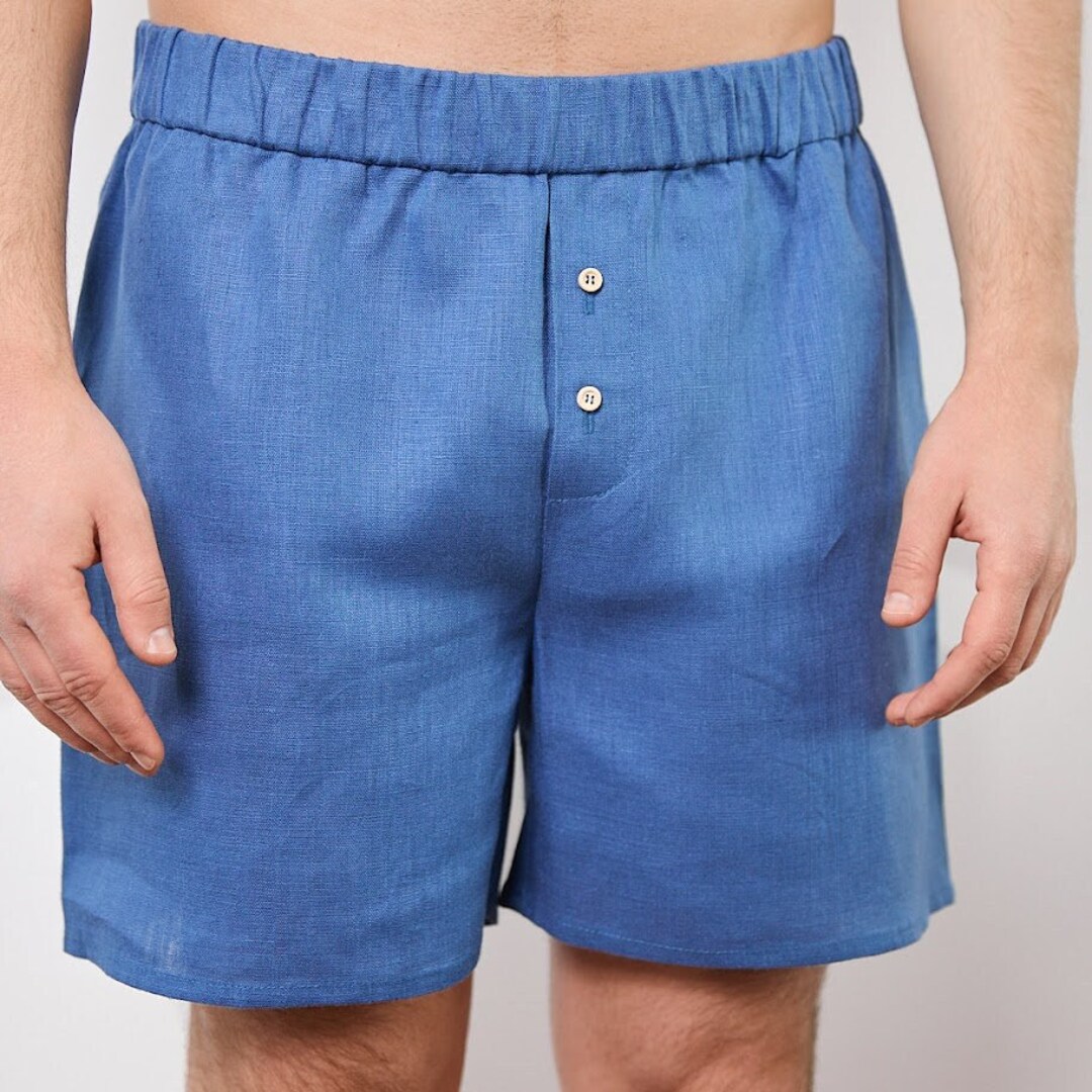 Men's Linen Underwear, Boxers for Men, Sleep Shorts, Linen Boxers ...