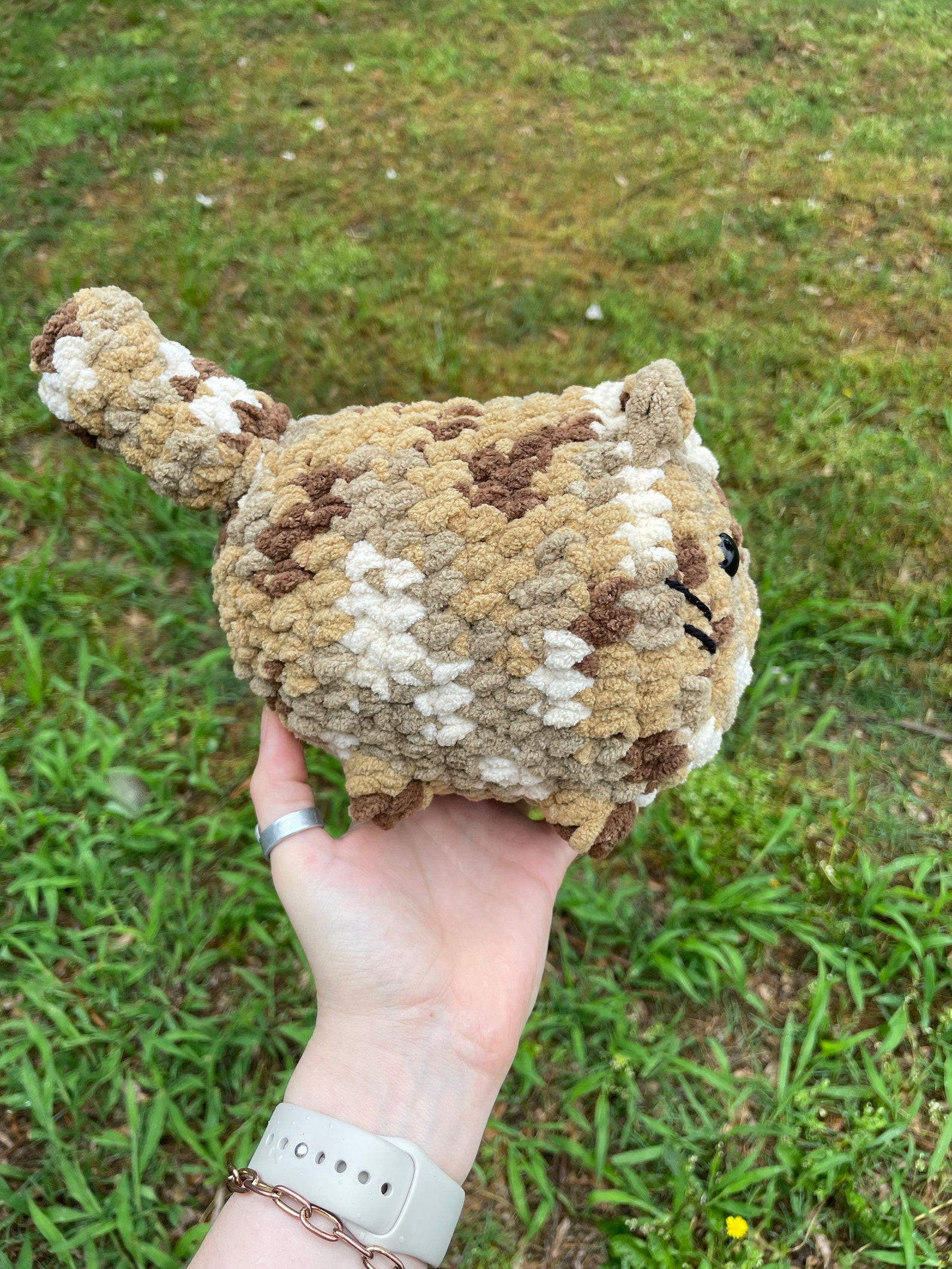 Mocha Crochet Loaf Cat Plush Amigurumi Chubby Cat Handmade Crochet Cat ...