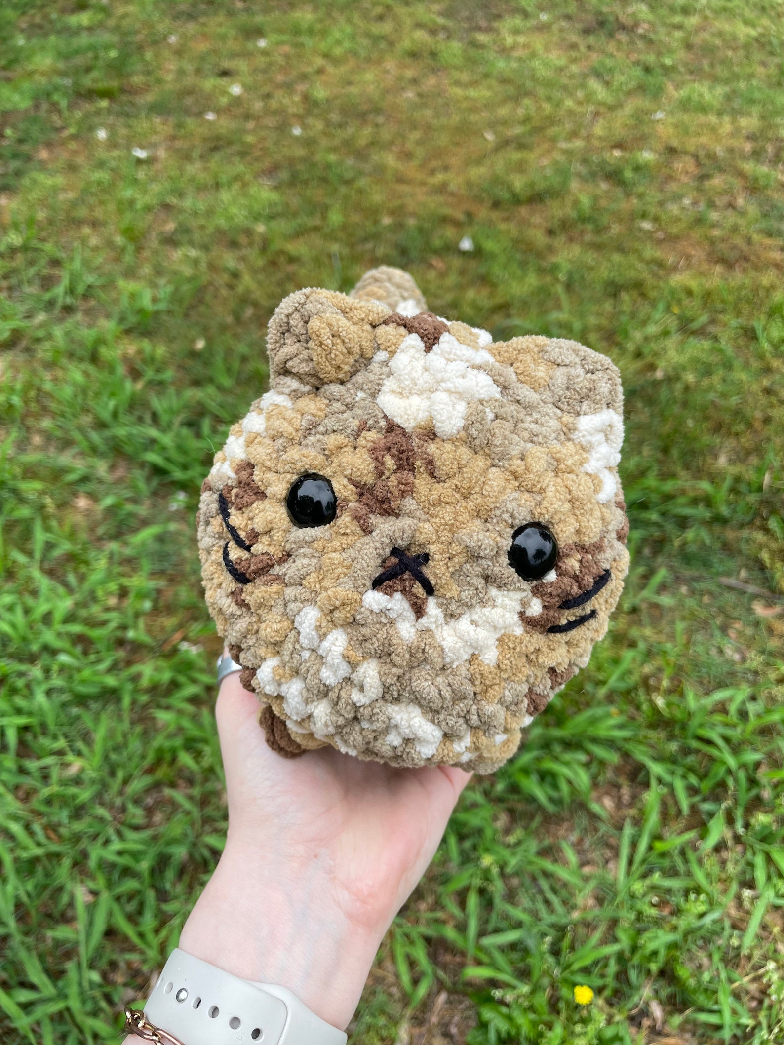 Mocha Crochet Loaf Cat Plush Amigurumi Chubby Cat Handmade Crochet Cat ...