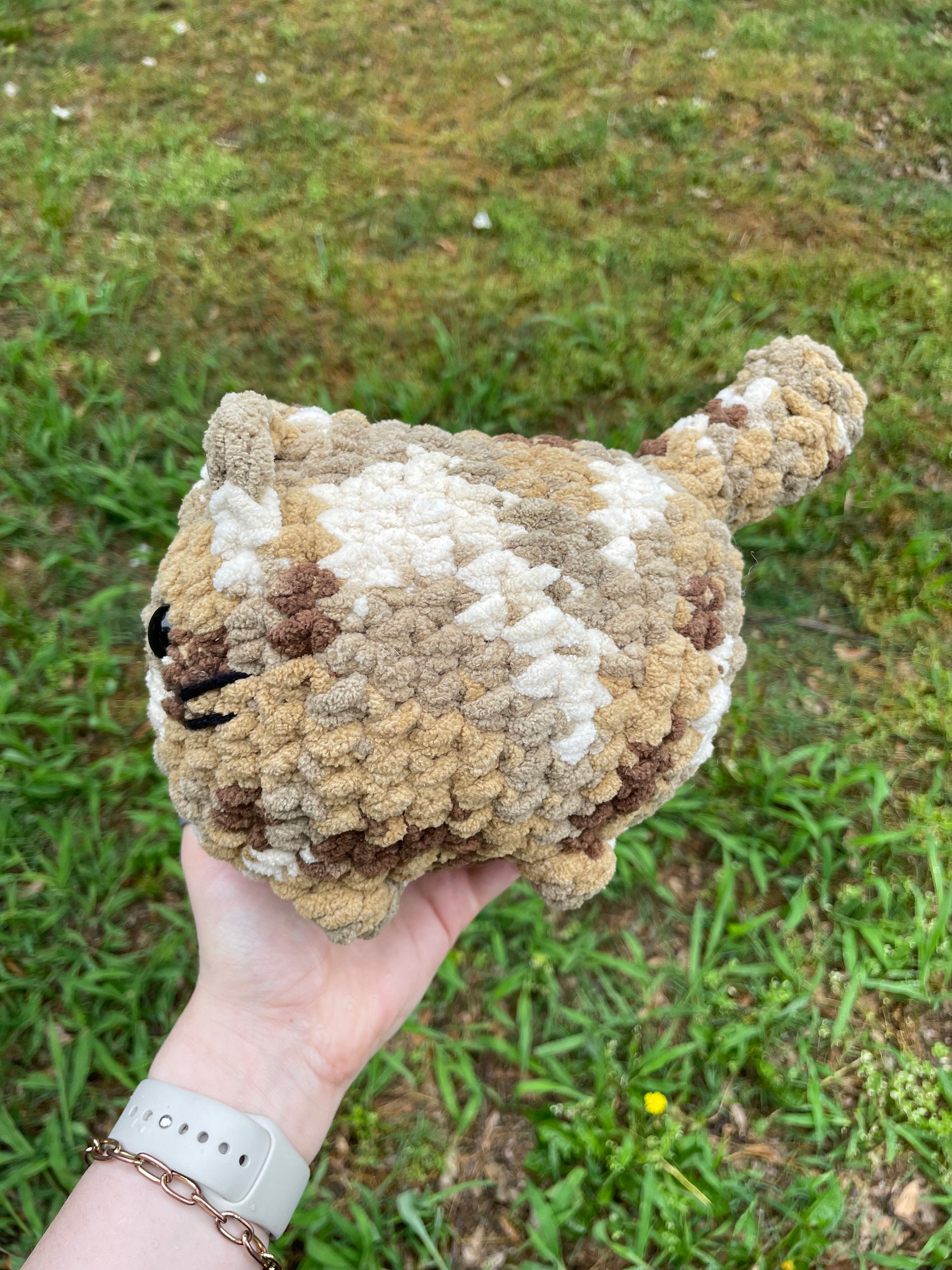 Mocha Crochet Loaf Cat Plush Amigurumi Chubby Cat Handmade Crochet Cat ...