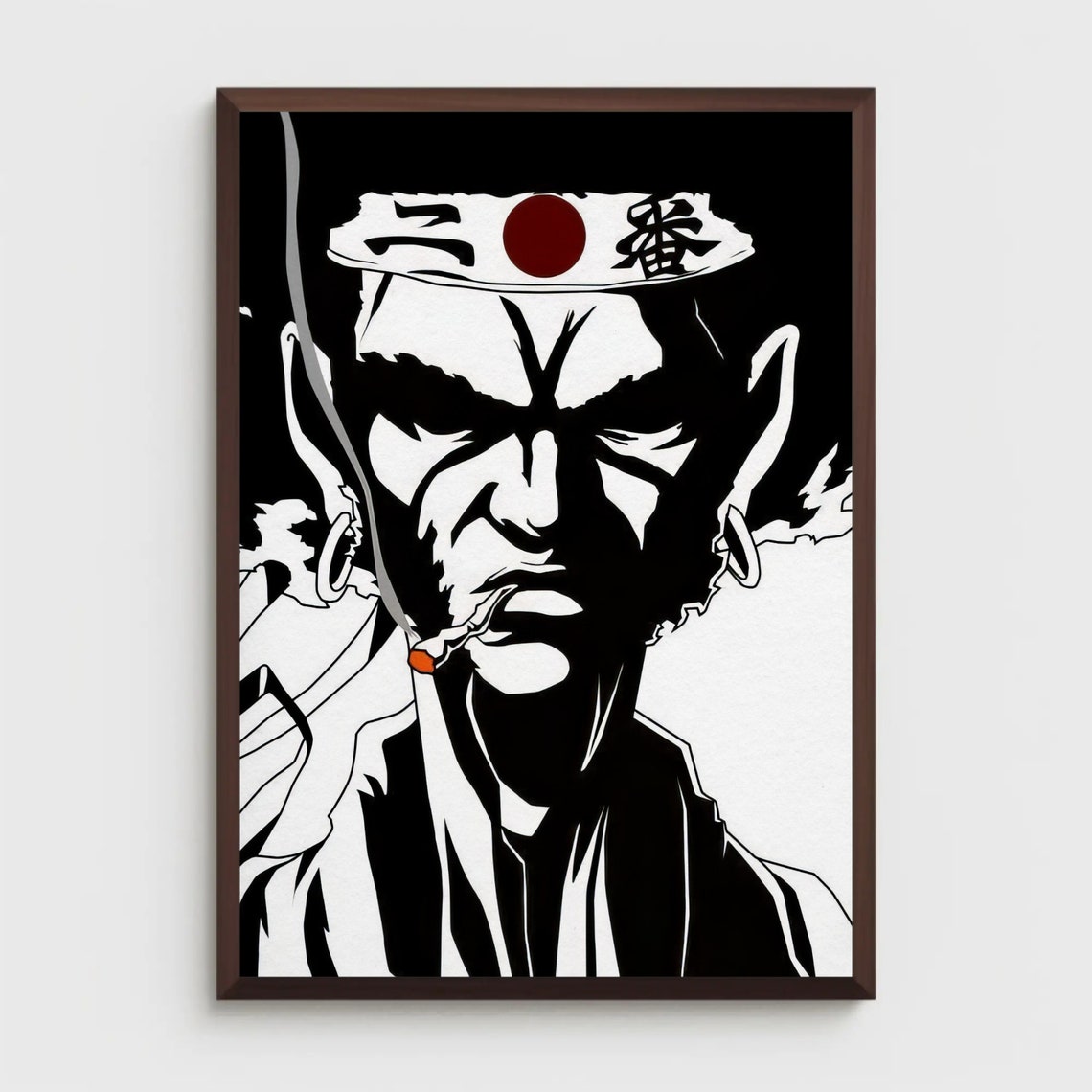 Afro Samurai Fan Art Portrait Poster Home Decor Art Afro Anime Black ...
