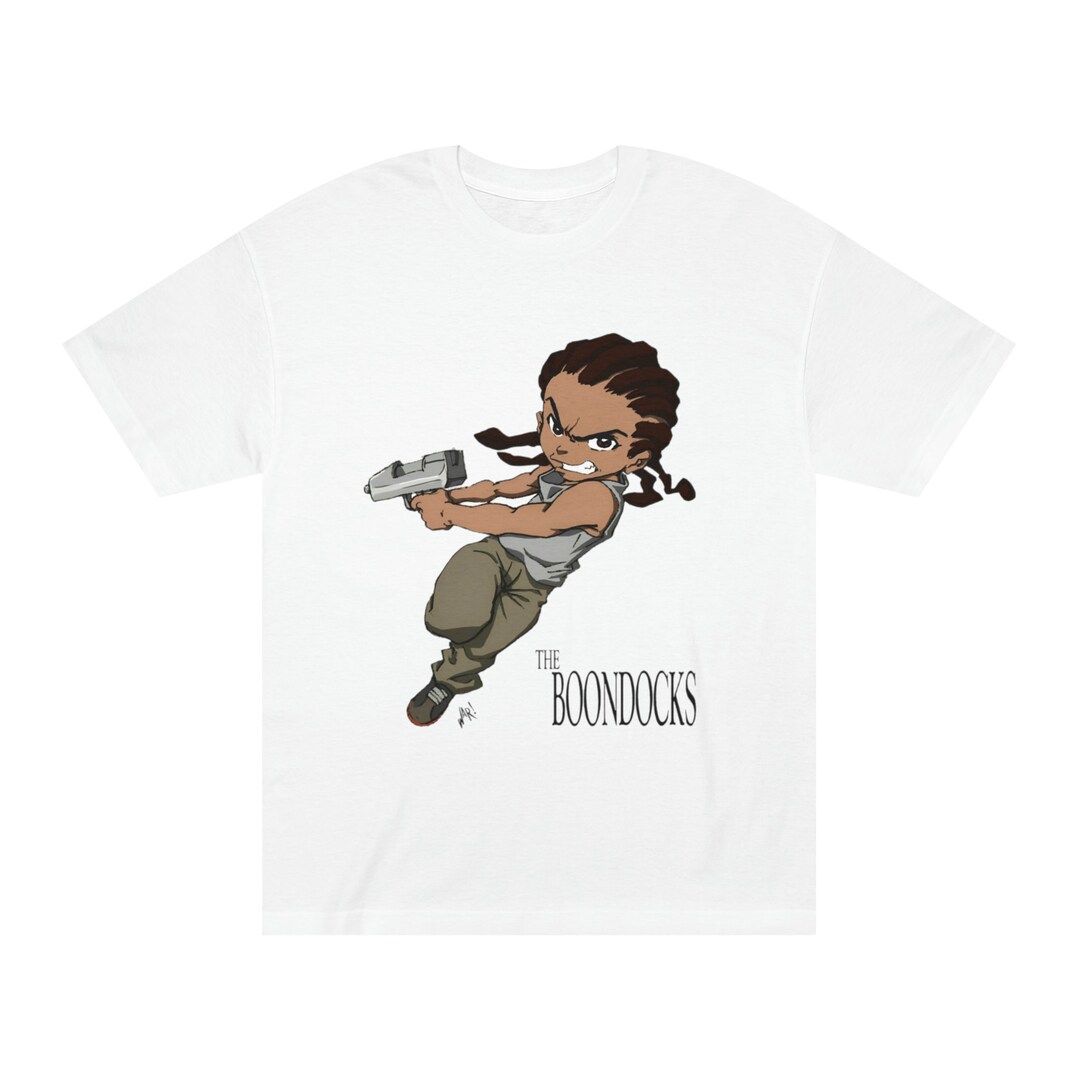 The Boondocks Graphic Fan Made Tee , the Boondocks Tee , WHITE COLOR ...