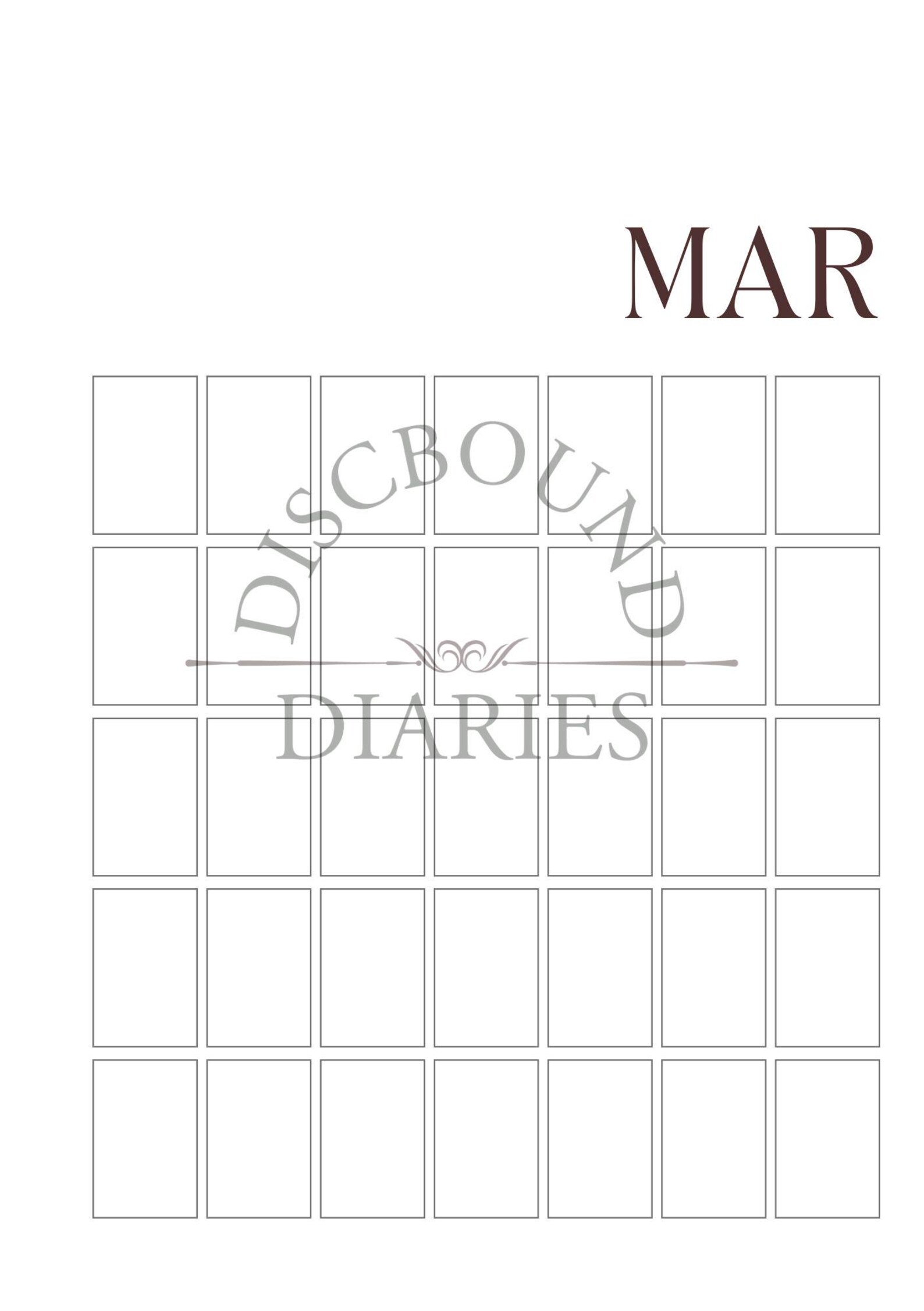 Classic HP One Page Month - Etsy