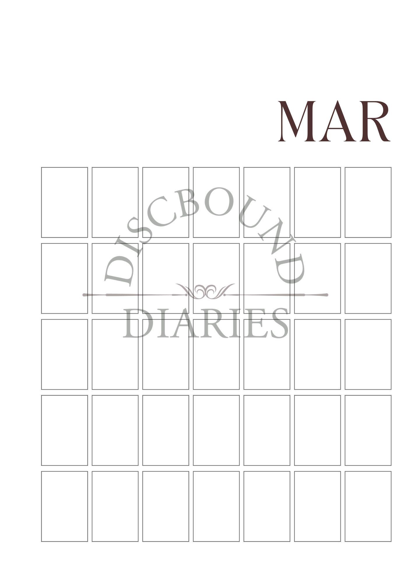 Classic HP One Page Month - Etsy