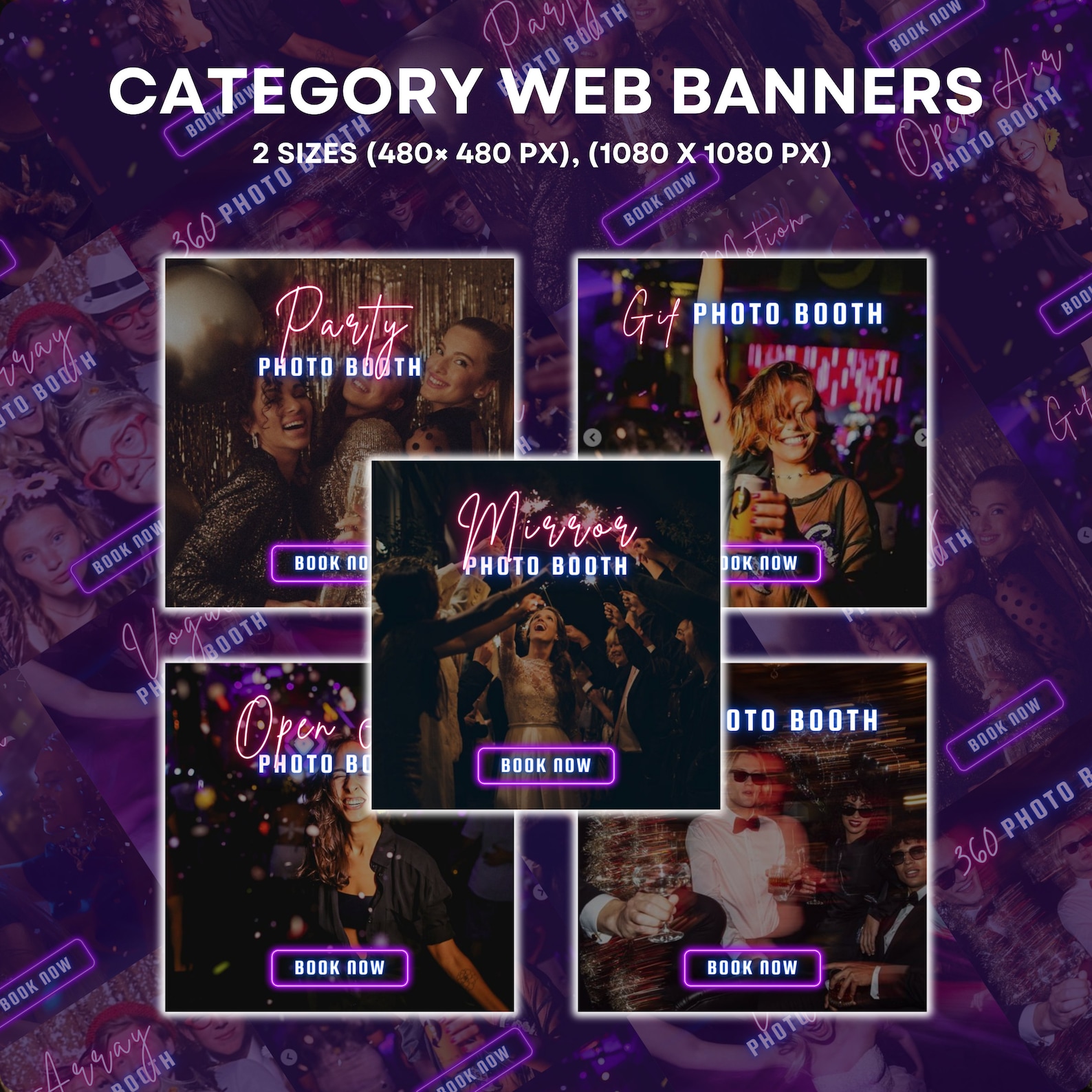 360 Photobooth Website Banner, Shopify Banner, 360 Photobooth Template ...