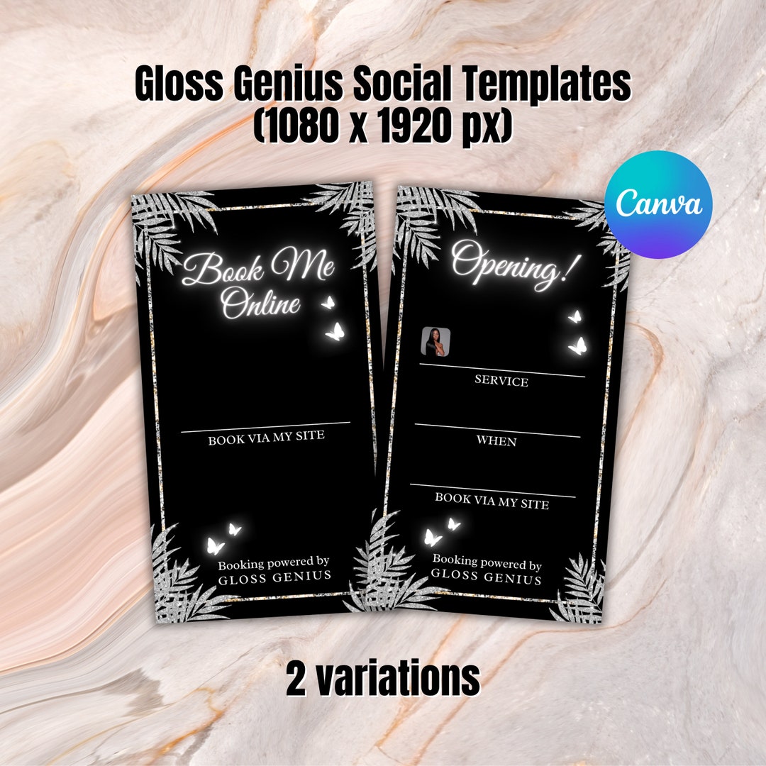 Gloss Genius Template, Aesthetic Instagram Stories, Editable Instagram ...