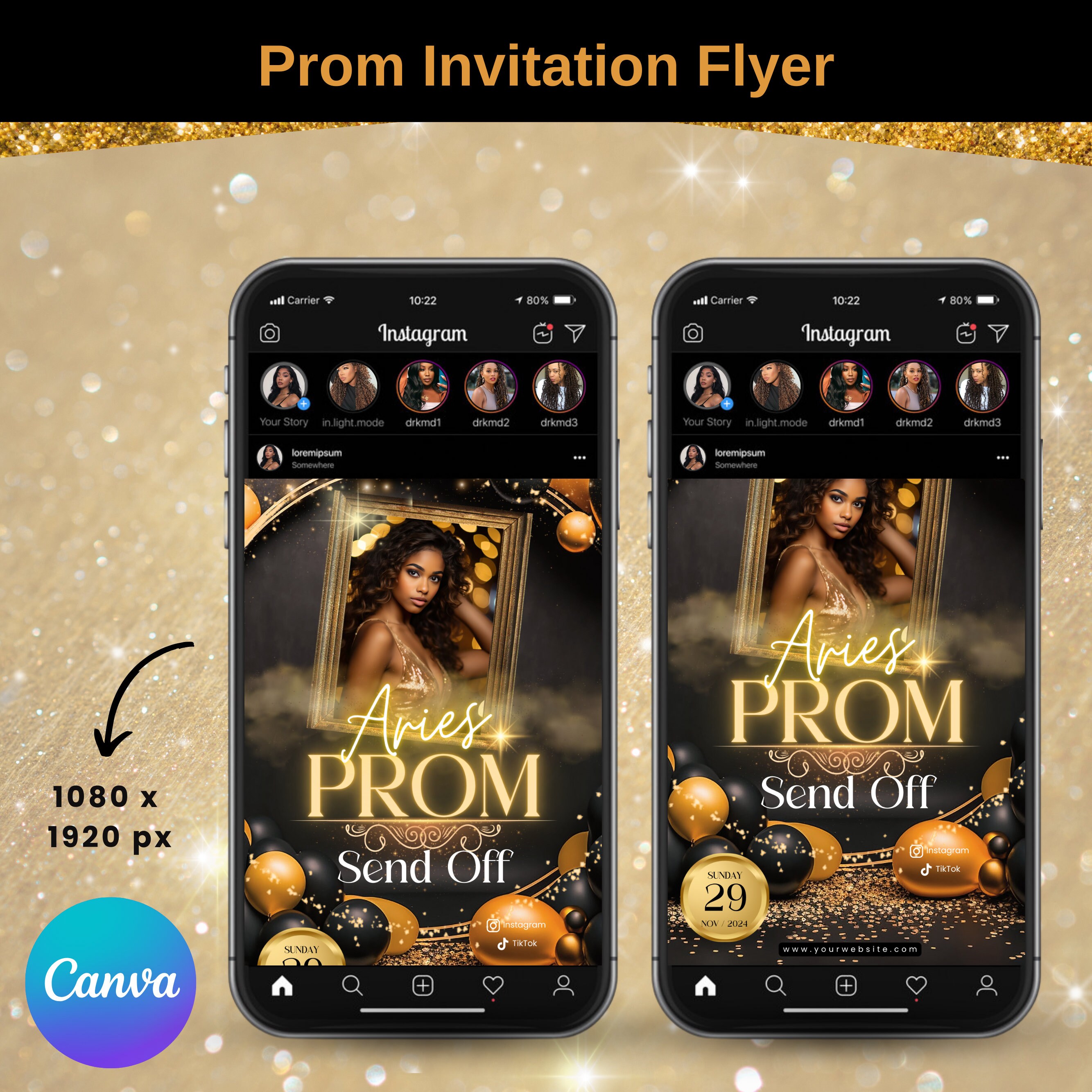 Animated Glitter Prom Send off Video Invitation, Prom Send off ...