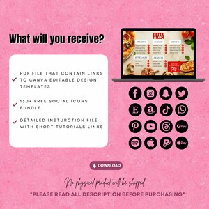 Digital Download Tv Restaurant Menu Template, Catering Menu, Restaurant ...