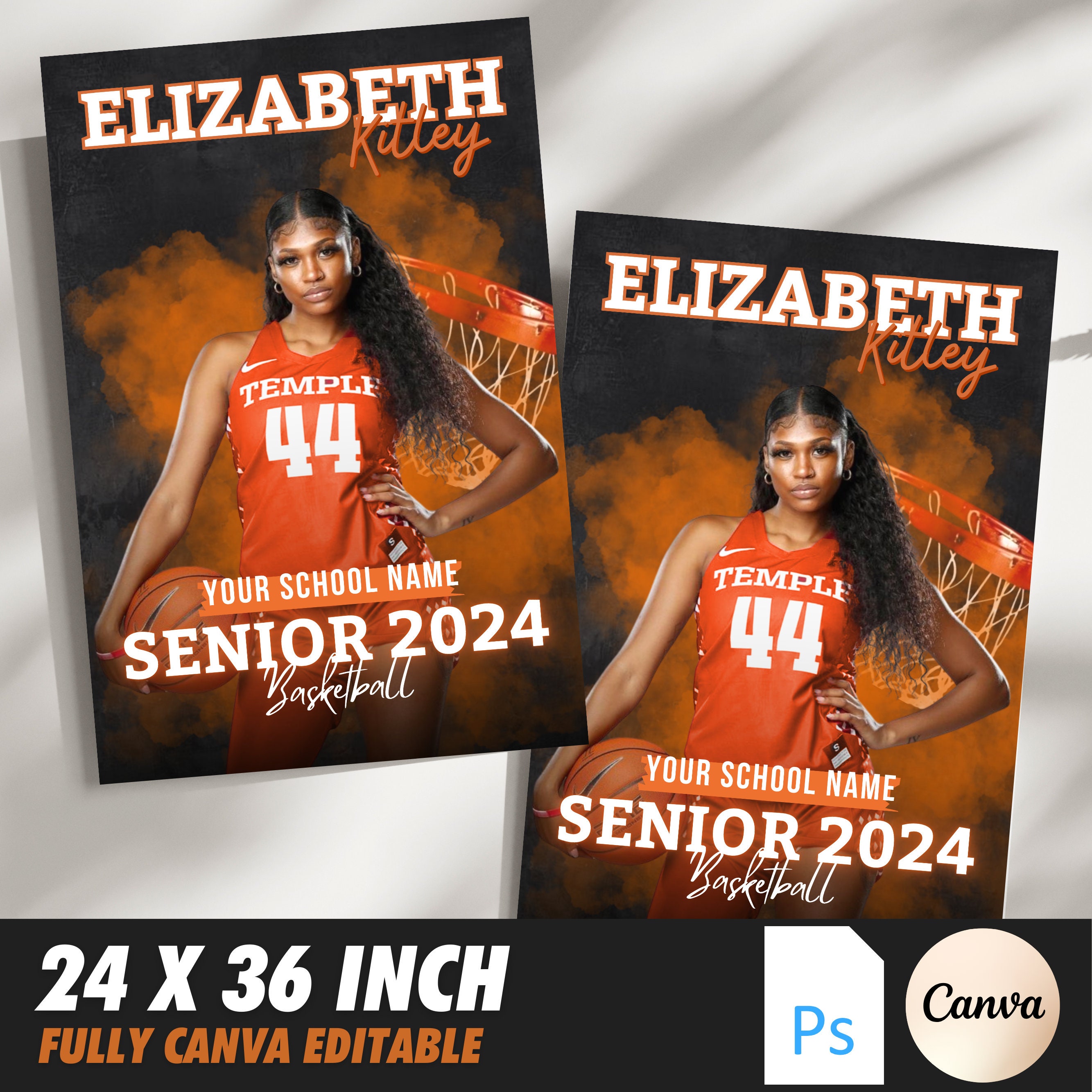 Senior Night Gift, Senior Night Poster Basketball, Basketball Banner ...