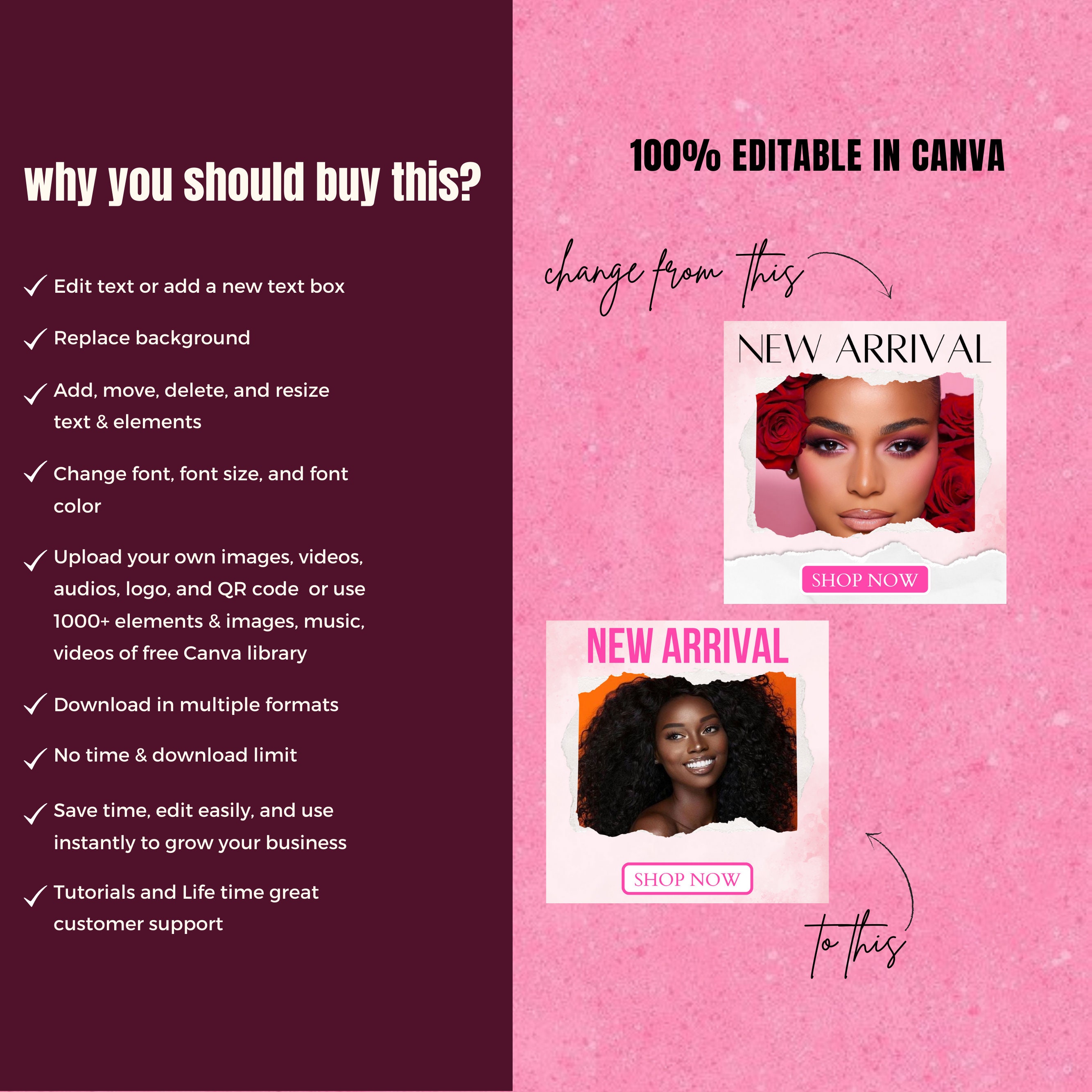 Custom Website Banner Template, DIY Custom Web Banners Set, 25 Editable ...