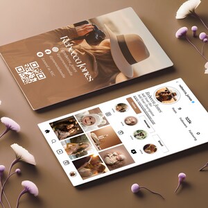 Photographer Instagram Business Card 2024, DIY Canva Business Card ...