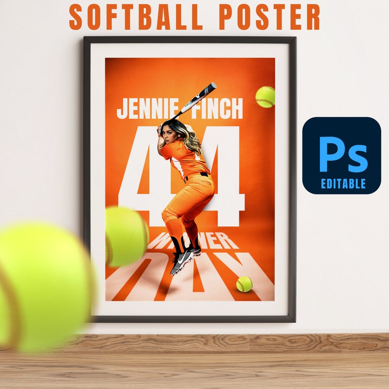 Softball Poster - Etsy